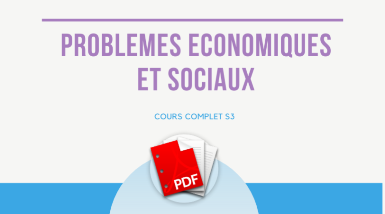 cours de problèmes économiques et sociaux S3 PDF • Eco-Gest